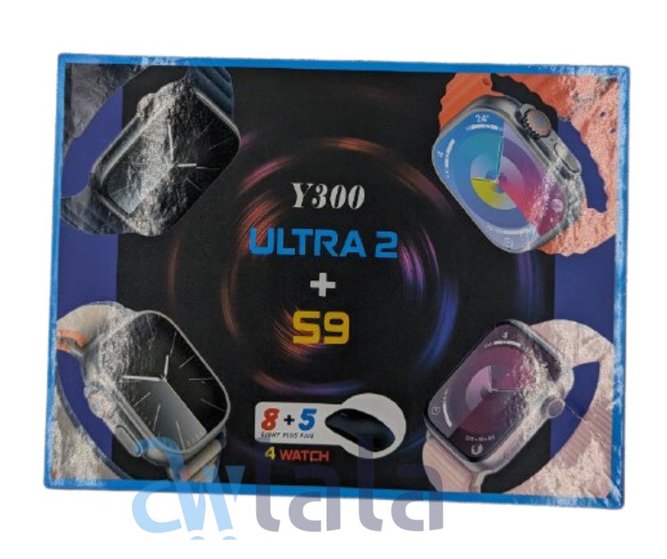 Y300 ultra 2 + s9 with 8 straps and 4 display | Smart watch | Electronics | Awlala Shopping